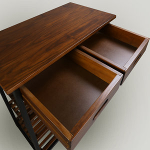 17 Stories Killough Solid Wood Bar Cart | Wayfair