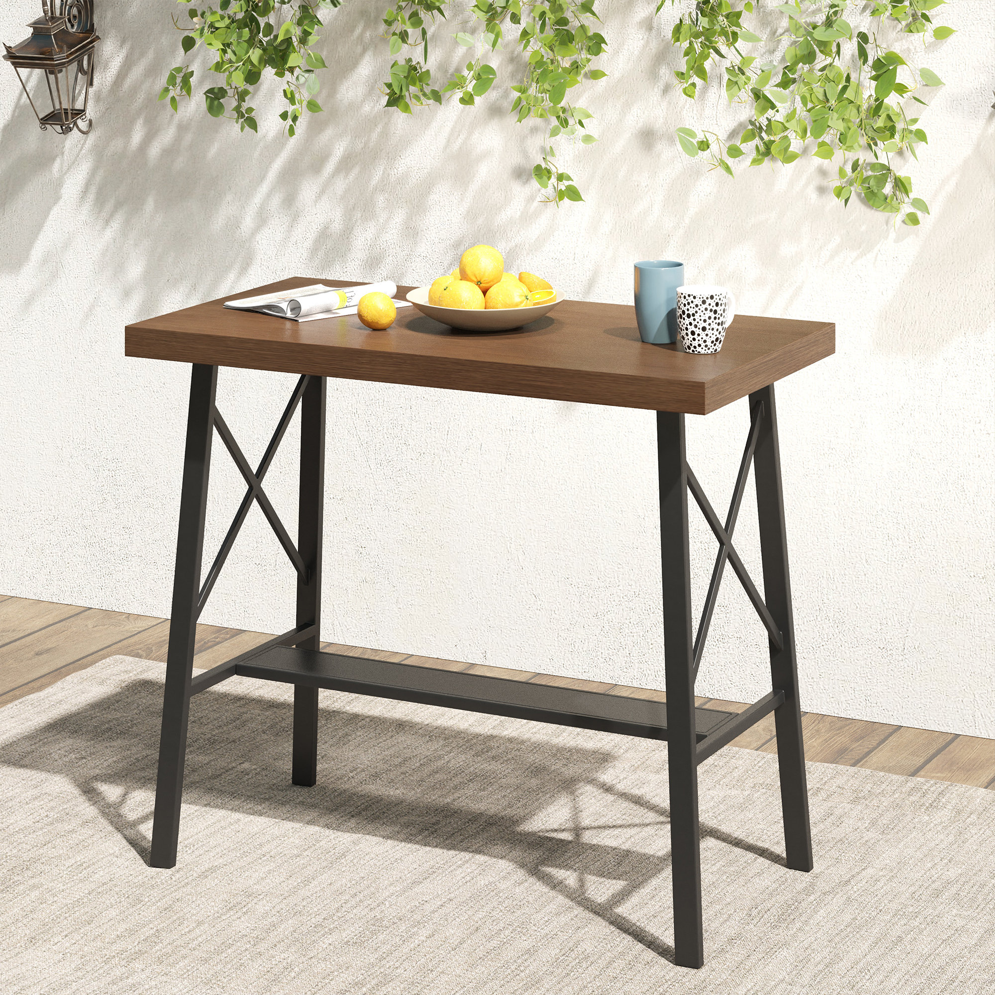 Trent Austin Design® Roca Rectangular 40.6'' L x 21.7'' W Outdoor Bar Table | Wayfair
