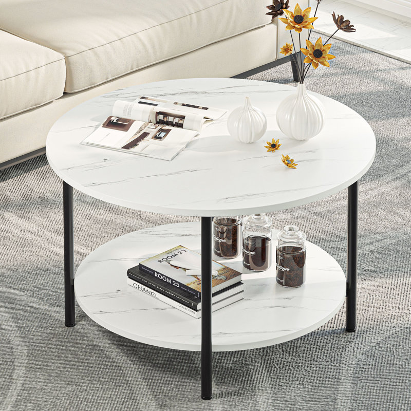 Metro Lane 2-Tier Coffee Table with Storage,Industrial Centre Table ...