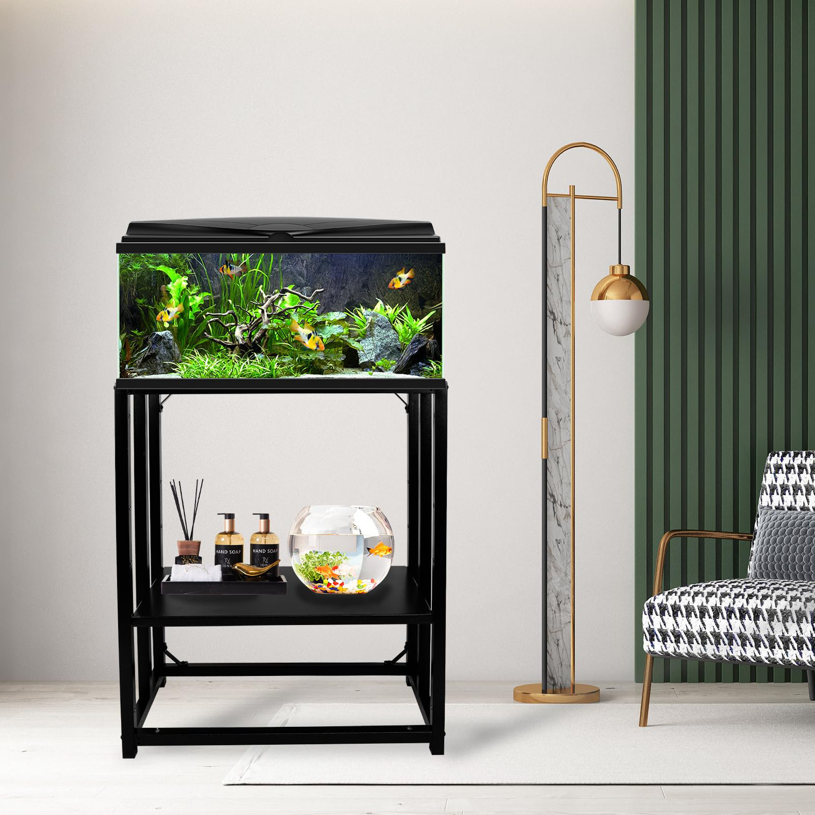 Tucker Murphy Pet™ Harmander Fish Tank Stand Metal Aquarium Stand 20 ...