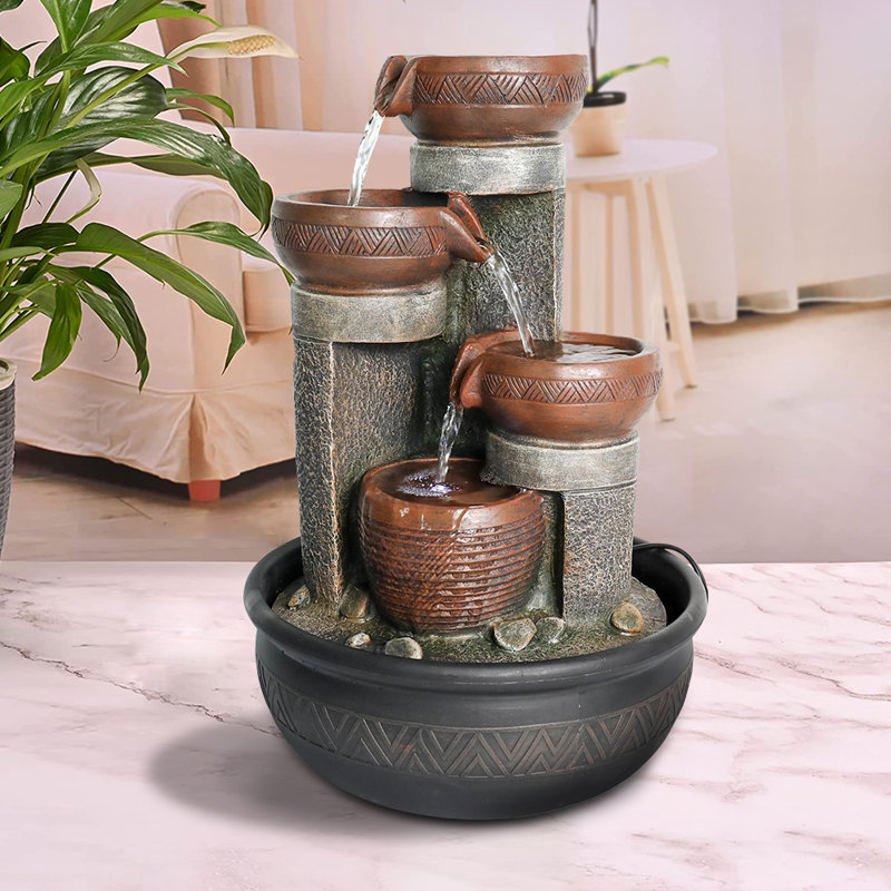 Millwood Pines Philips Resin Fountain with Light & Reviews | Wayfair