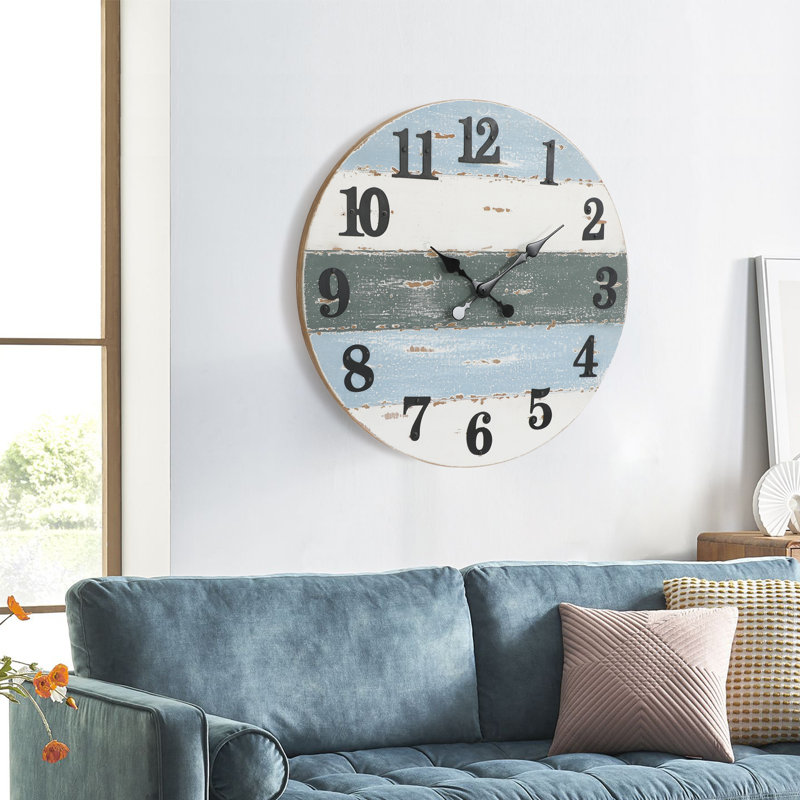 Highland Dunes Aloisa 24'' Wood Wall Clock & Reviews | Wayfair