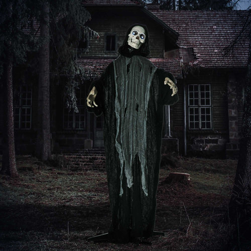 The Holiday Aisle® Halloween Decorations Animated Grim Reaper Lighted ...