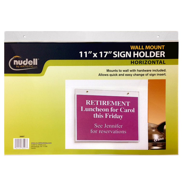 Artistic Products Horizontal Wall Mount Sign Holder | Wayfair
