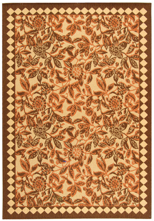 Safavieh Courtyard Natural Brown/Terracotta Rug | Wayfair