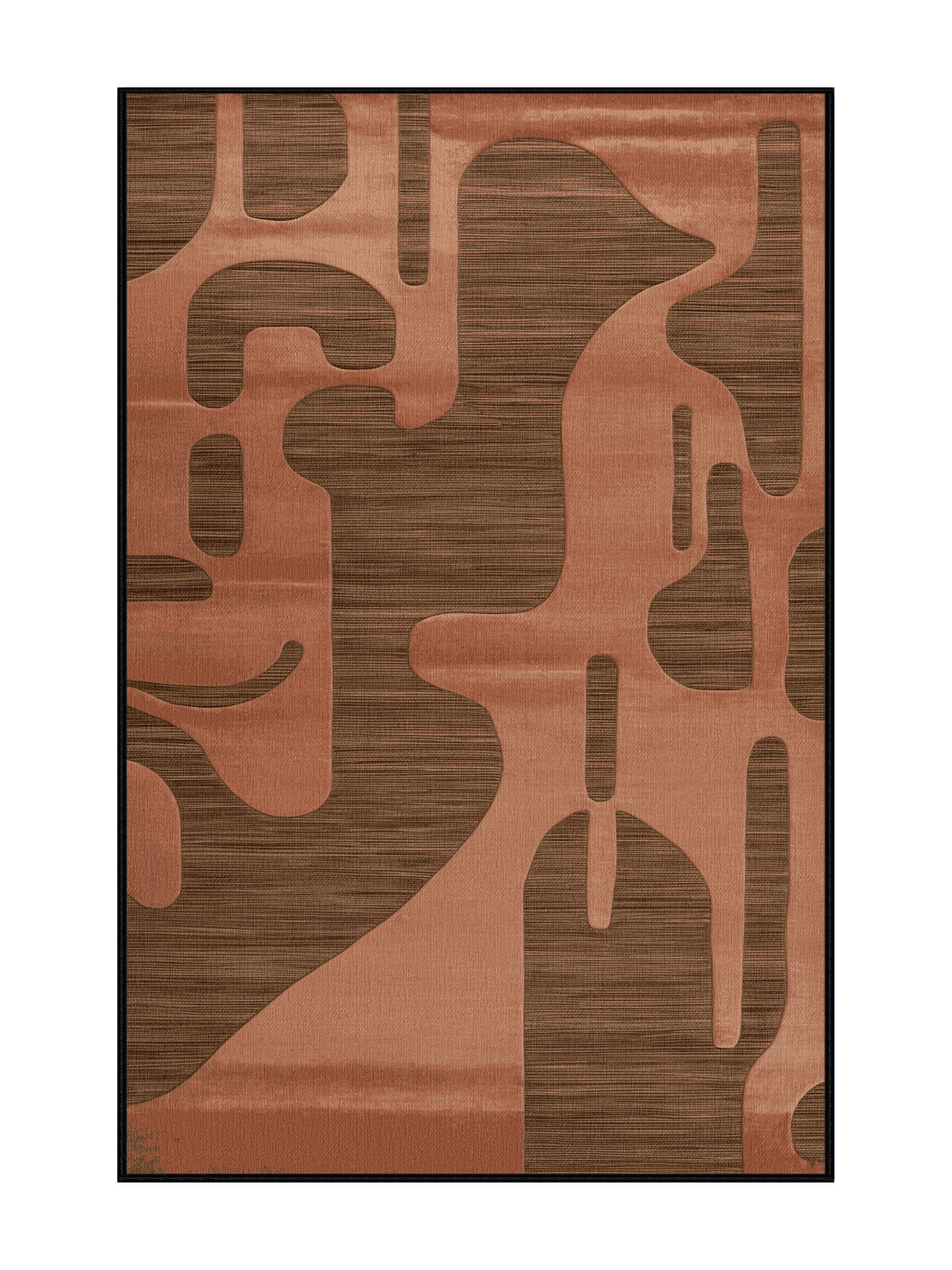 Hokku Designs Machine Washable Abstract Brown Area Rug | Wayfair