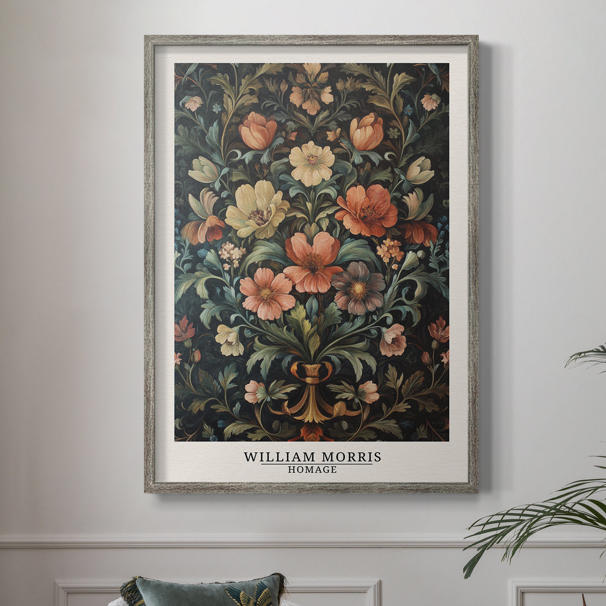 Alcott Hill® WM MORRIS Series X Framed Print - Solid Wood | Wayfair