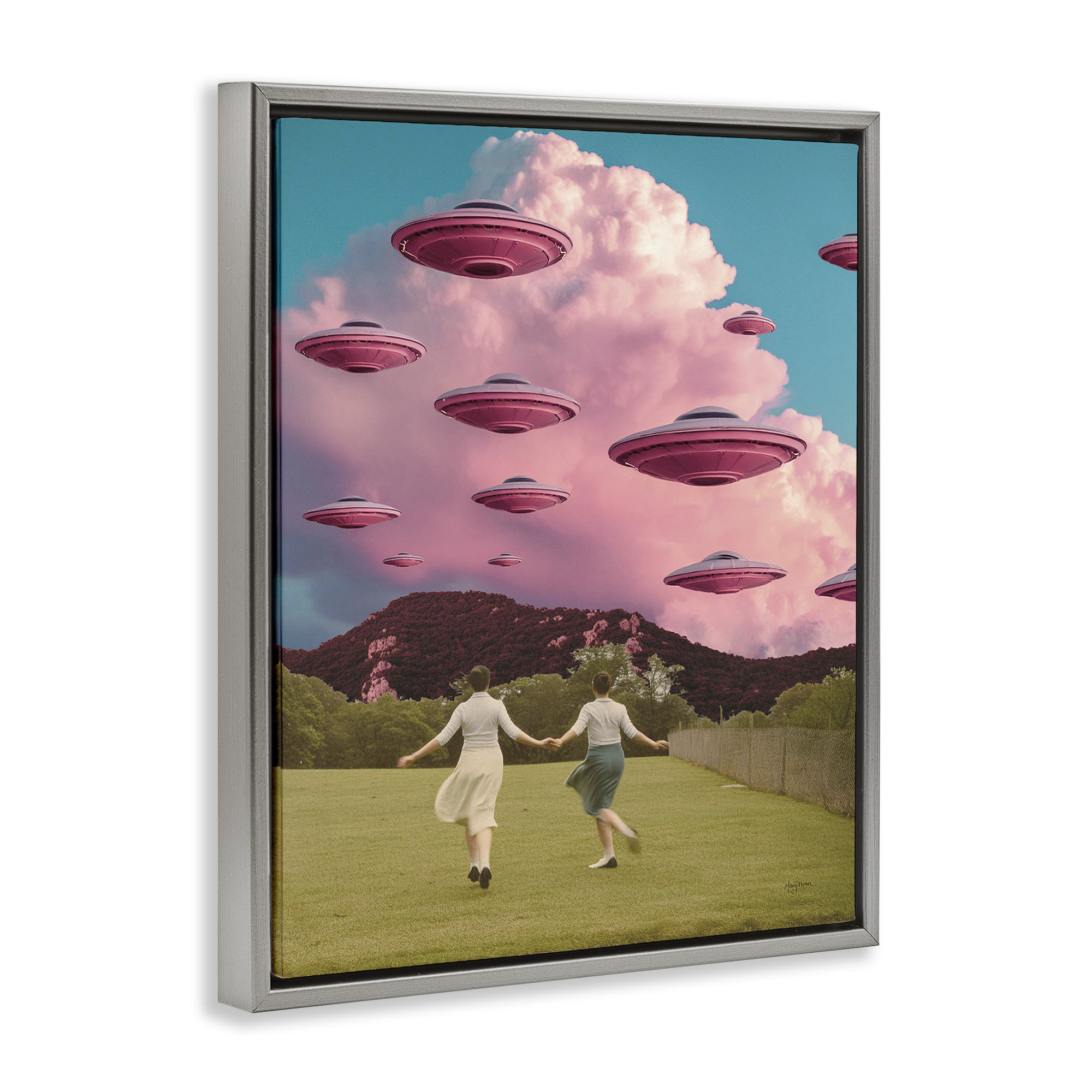 Latitude Run® Pick Me Alien Invasion Framed Floater Canvas Wall Art by ...