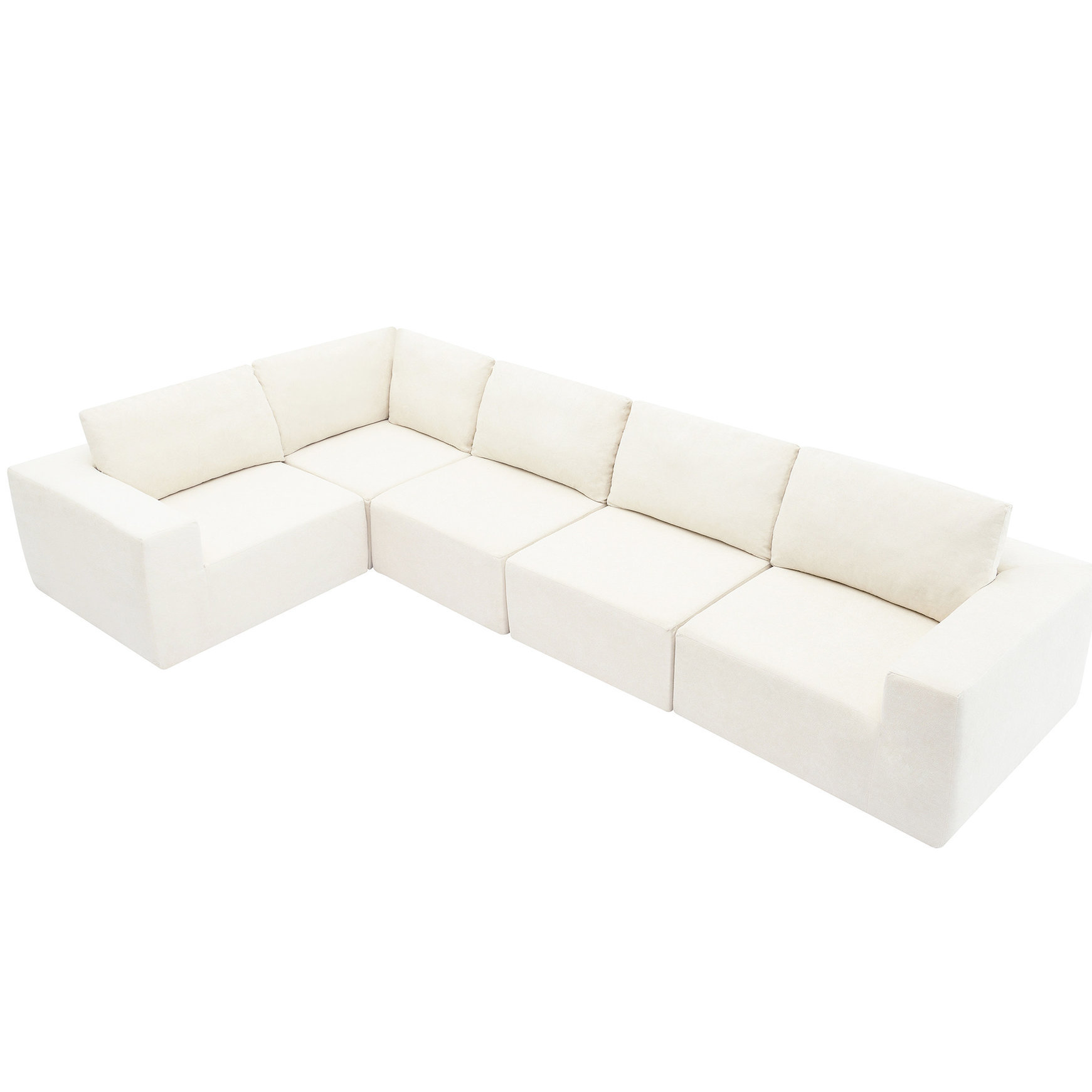 Latitude Run® Modular L Shaped Sectional, 147", No Assembly, Relaxing ...