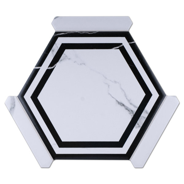 Supreme Tile Avant Ontario Hexagon 9" x 10" Matte Porcelain Wall ...