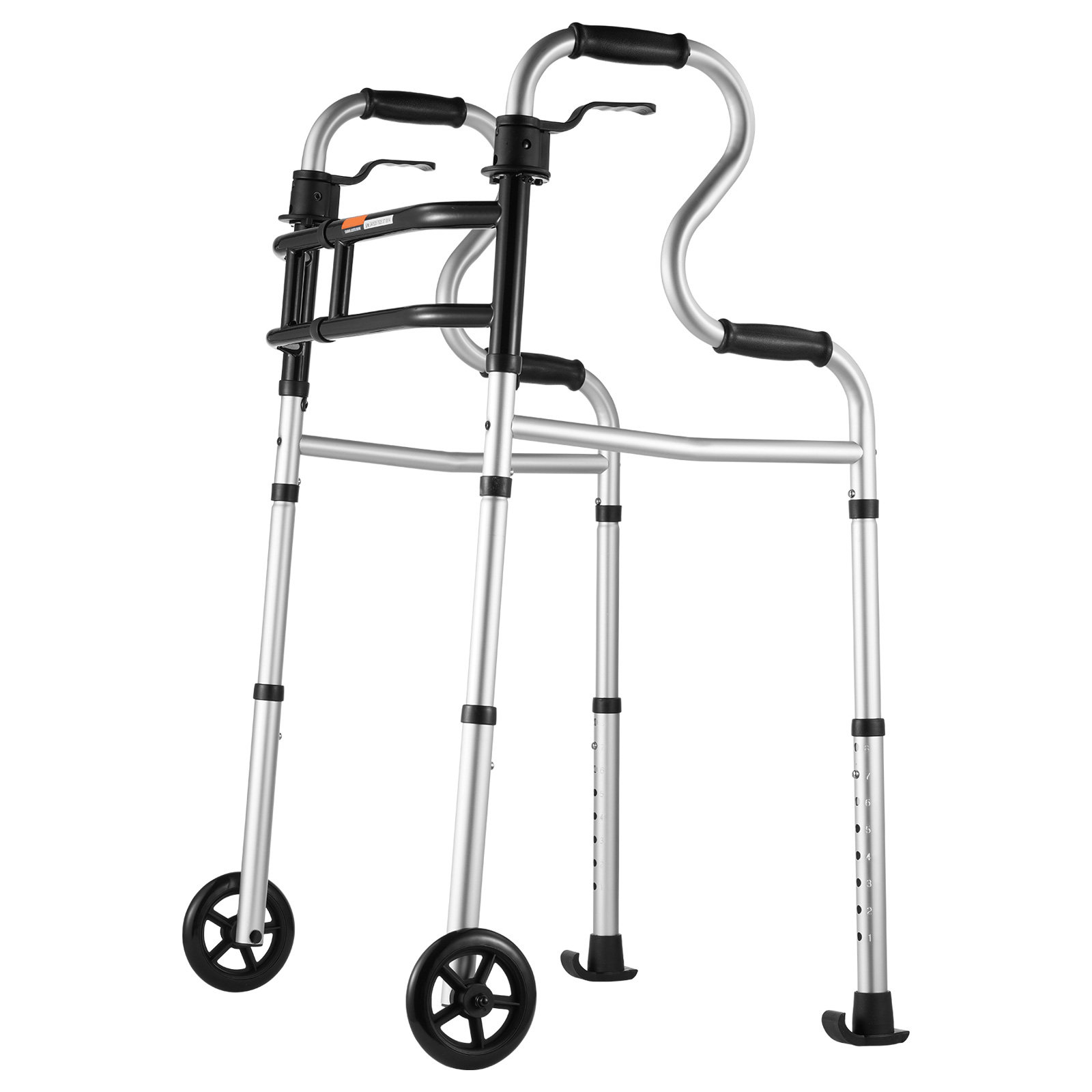 VEVOR Folding Walker Stand-Assist Folding Walkers with Adjustable ...