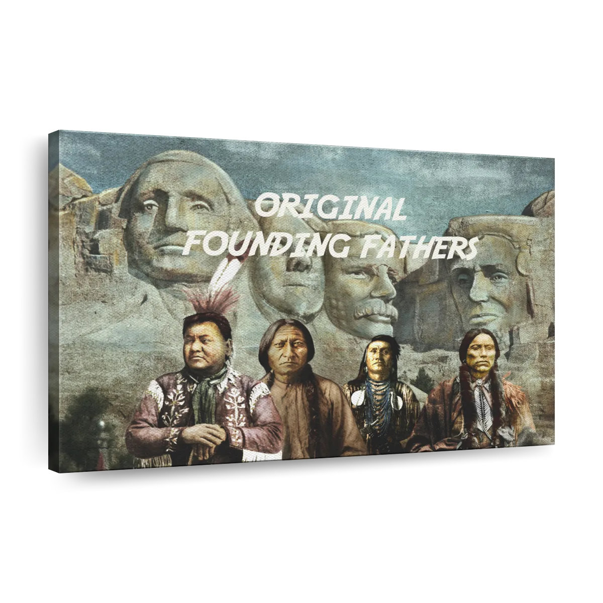 Trinx Native Americans and Founding Fathers - Wrapped Canvas Print ...