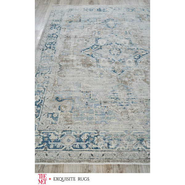 Exquisite Rugs The Met x Exquisite Rugs Vintage Looms Rust/Navy Area ...