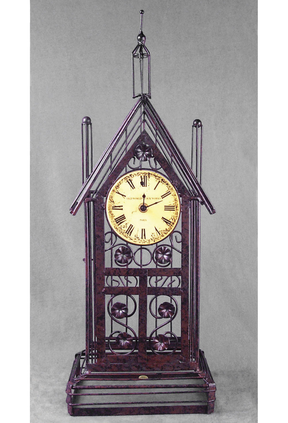 One Allium Way® Analog Metal Quartz Tabletop Clock, Brown | Wayfair