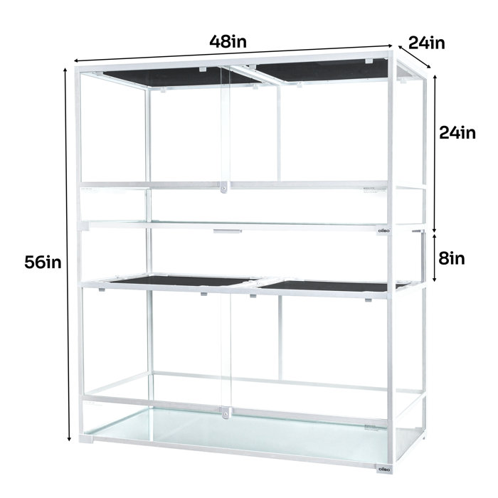 OiiBO 48'' x 24'' x 56'' Glass Reptile Terrarium | Wayfair