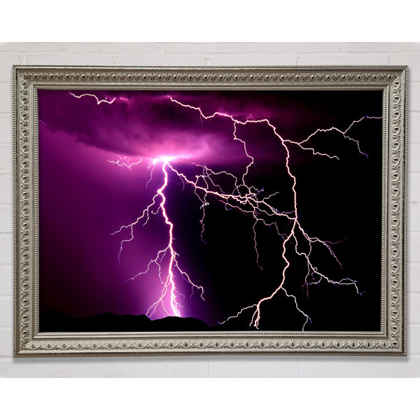 Ivy Bronx Lightning Storm Framed Print | Wayfair.co.uk