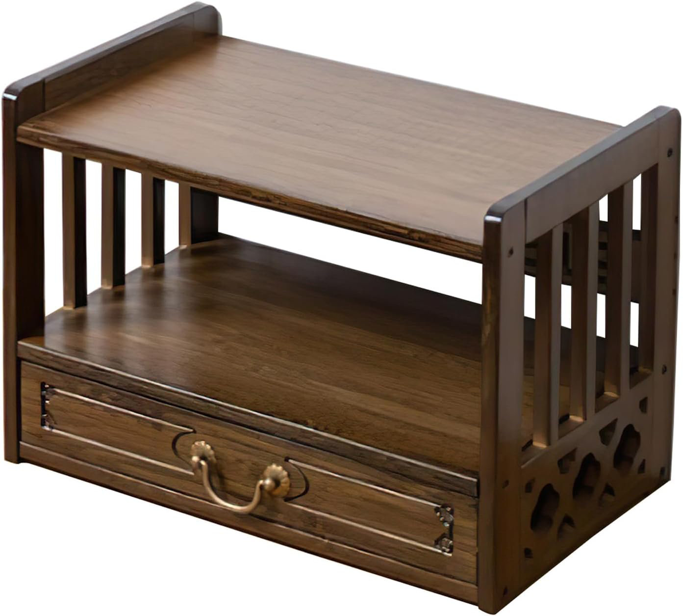 Red Barrel Studio® Bamboo Altar Table With Drawer For Meditation ...