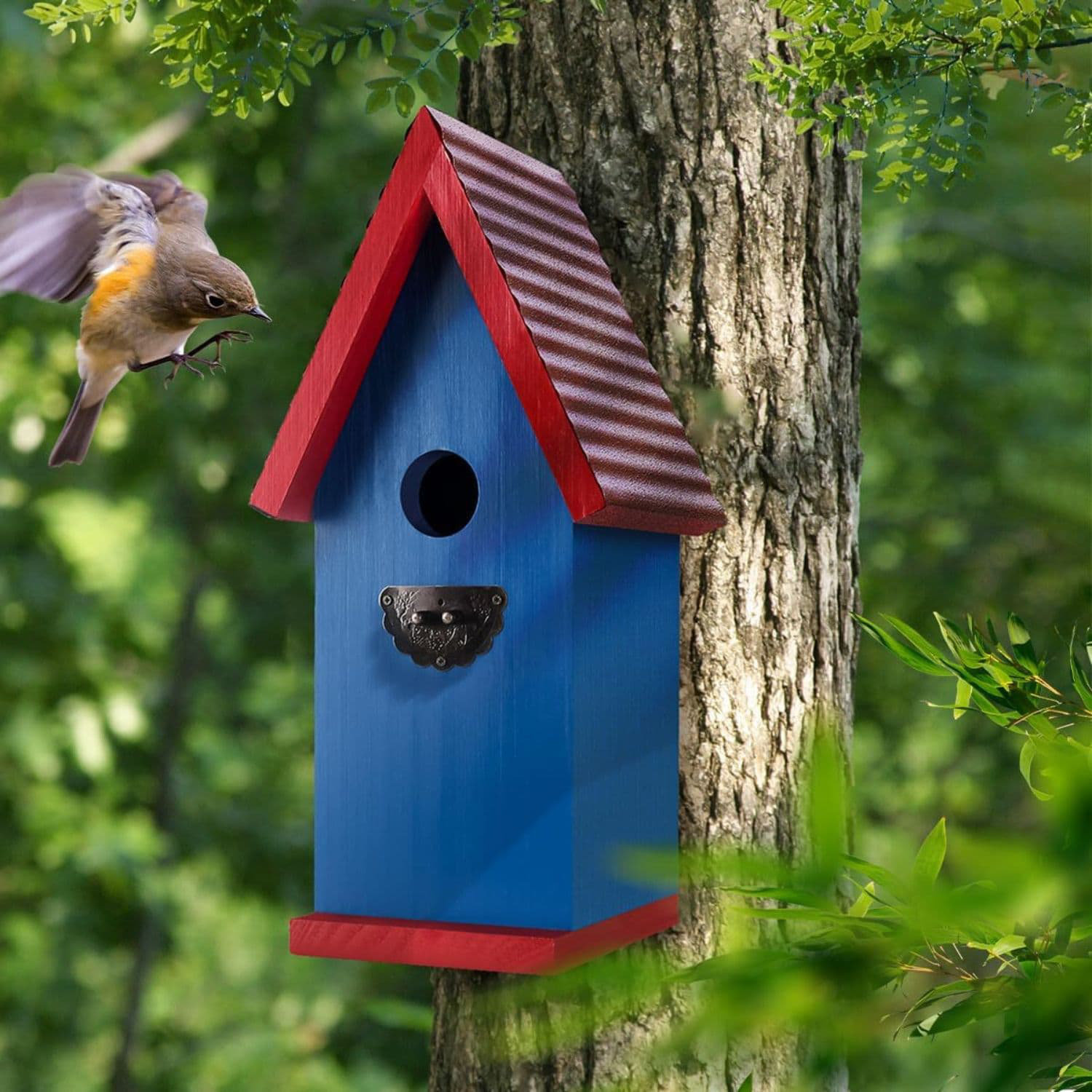 August Grove® Large Tall Cedar Birdhouse | Wayfair