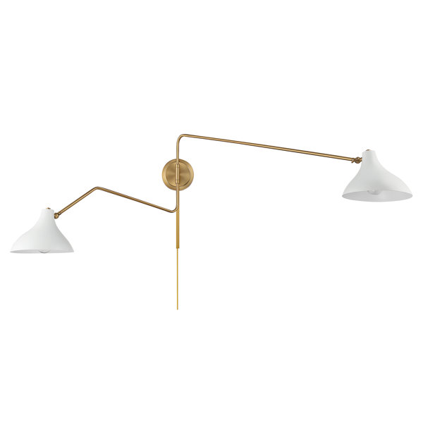 Joss & Main Elyse 2 Light Swing Arm Wall Sconce & Reviews | Wayfair