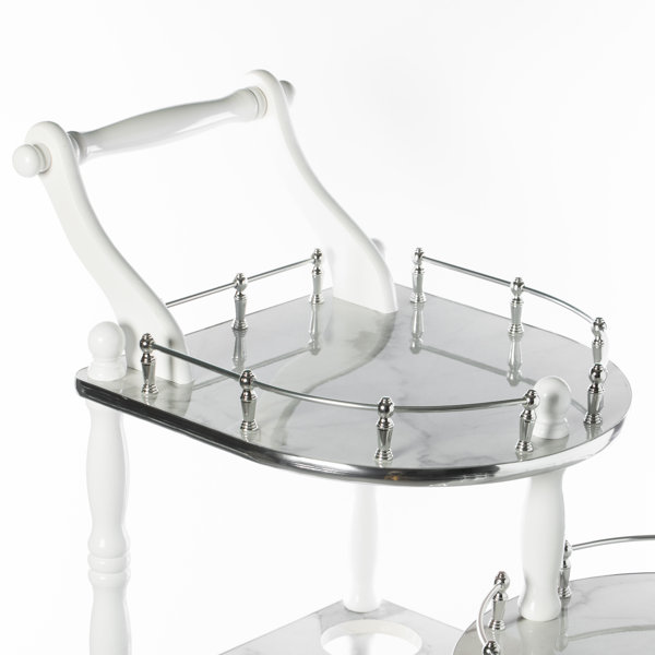 Rosdorf Park Grasso Wood Bar Cart & Reviews | Wayfair