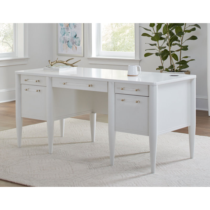 Wade Logan® Brittinay 66'' W Rectangle Executive Desk & Reviews | Wayfair