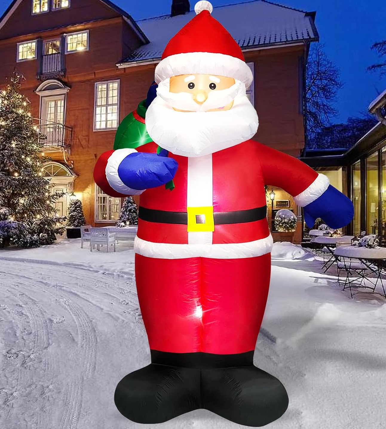 The Holiday Aisle® The 5FT Christmas Inflatable Santa Outdoor ...
