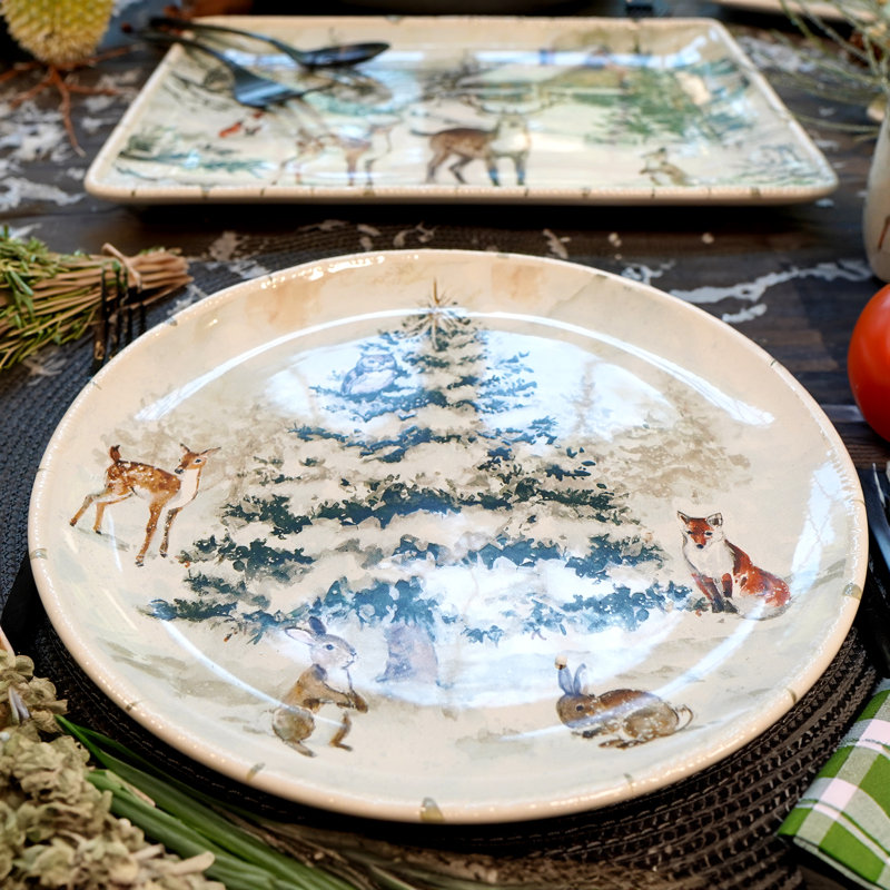 Certified International Winter's Frost Set of 4 Dinner Plates & Reviews ...