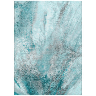 Teal Outdoor Rugs You'll Love | Wayfair