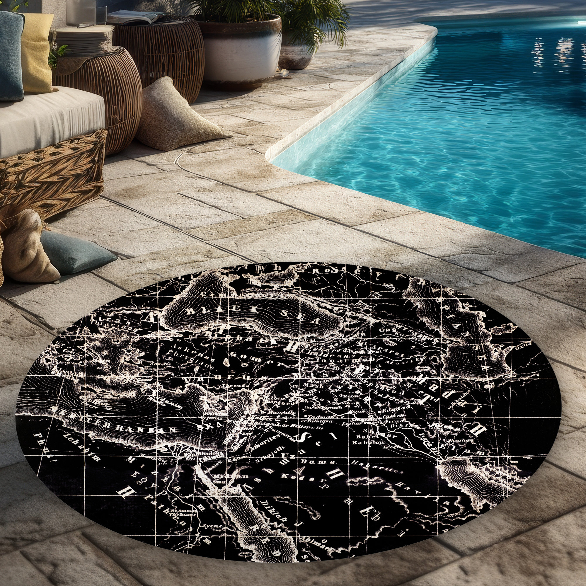 Begin Edition International Inc. Old Maritime Maps Rug - Satellite View ...