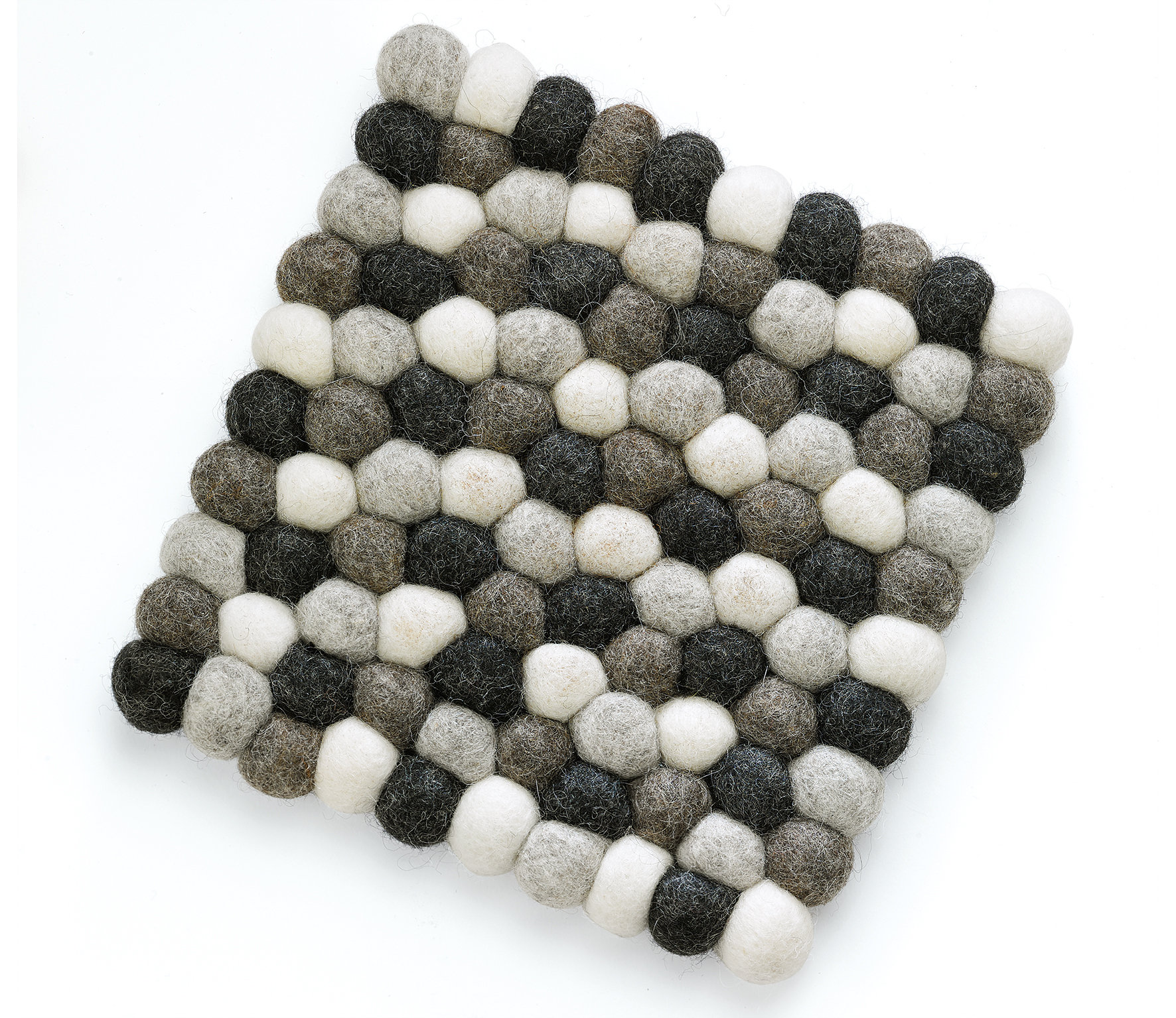 Dakota Fields Grigio Square Virgin Wool Trivet | Wayfair