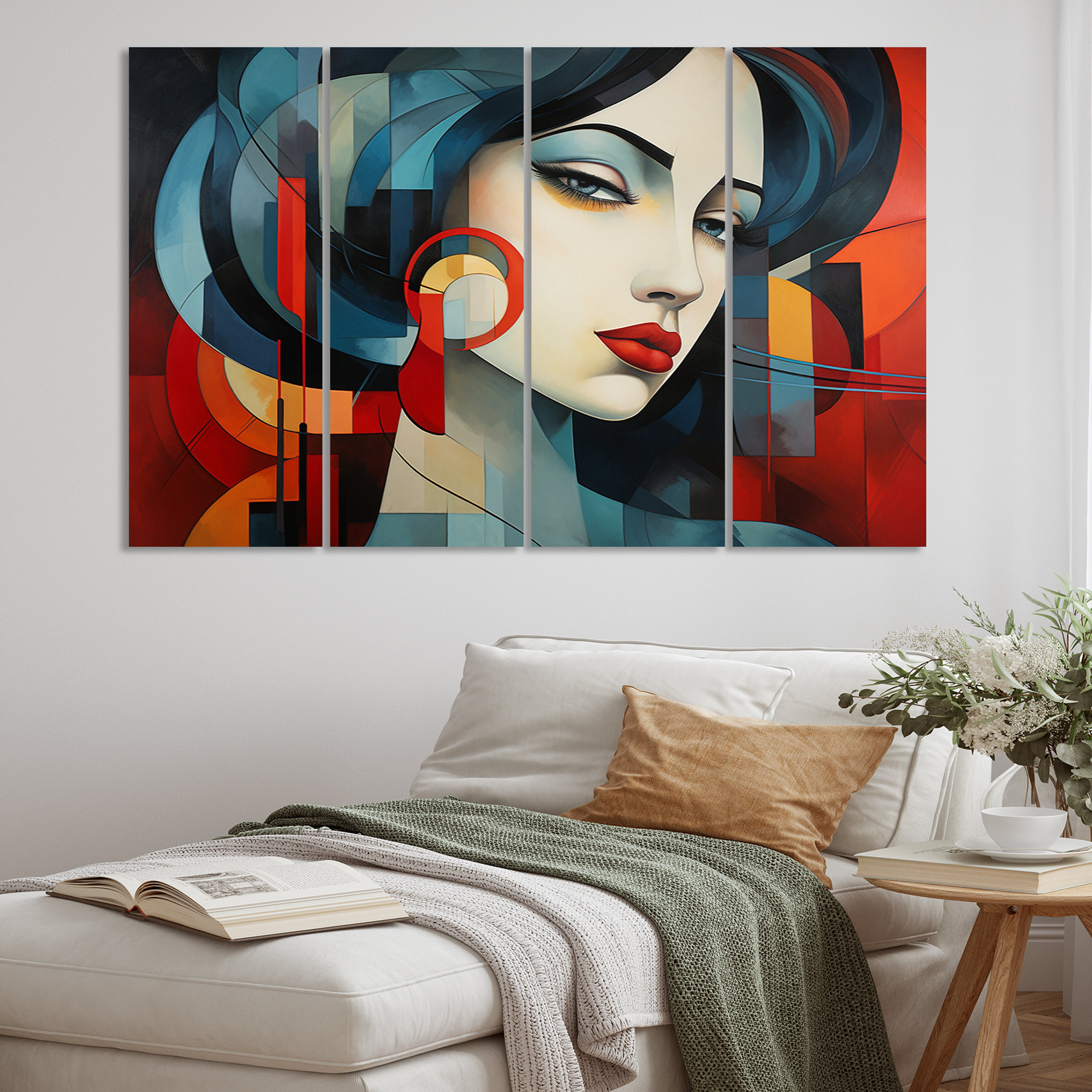 Design Art Cubism Art Modern - Cubism Canvas Wall Art - 4 Panels | Wayfair