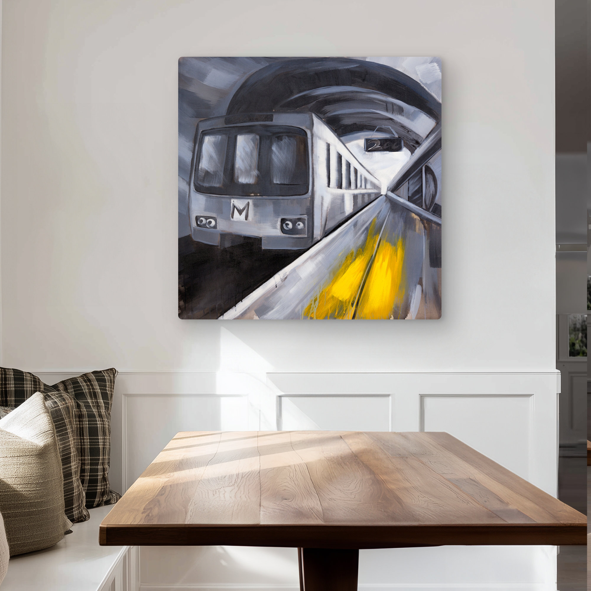 Begin Edition International Inc. Subway - Yellow Contemporary Metal ...