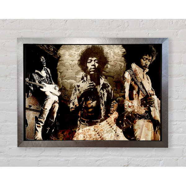 Bright Star Jimi Hendrix Trio - Single Picture Frame Art Prints ...