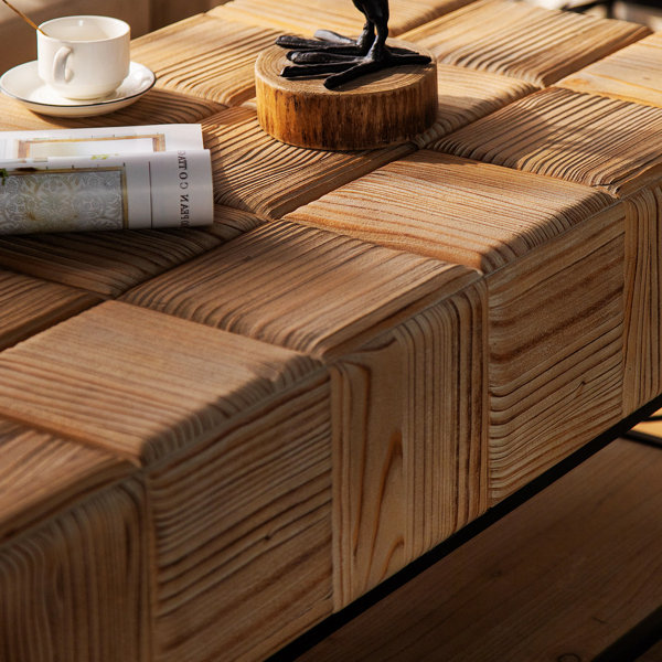 Loon Peak® Zylyn Coffee Table, Rectangle Coffee Table With A Bottom ...