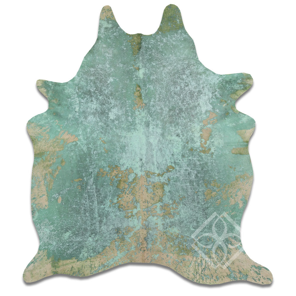 Bloomsbury Market Acid Washed Hair Handmade Cowhide Lime Green Area Rug ...