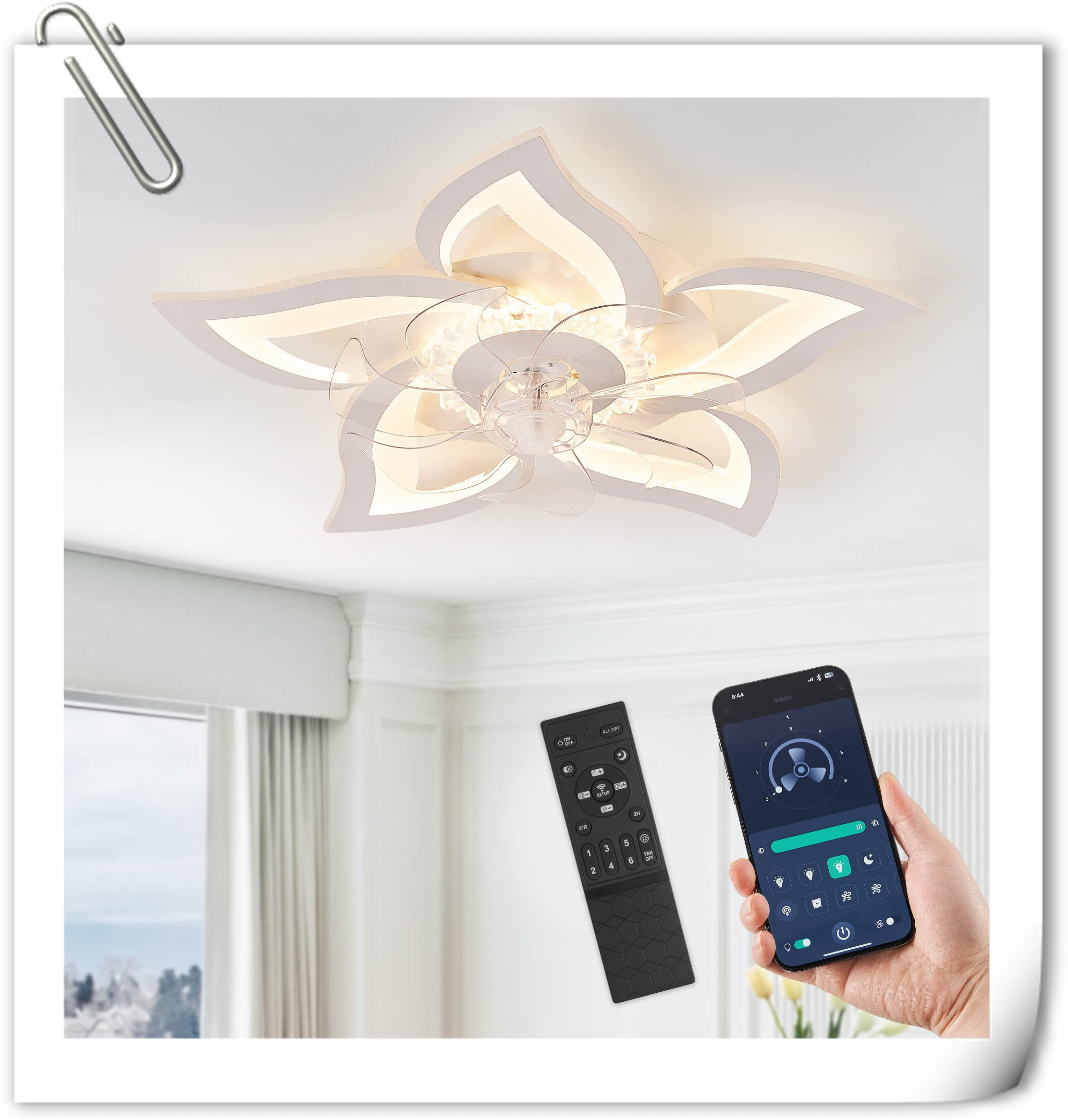 Ivy Bronx Luxury Flower Ceiling Fans With Lights - Wayfair Canada