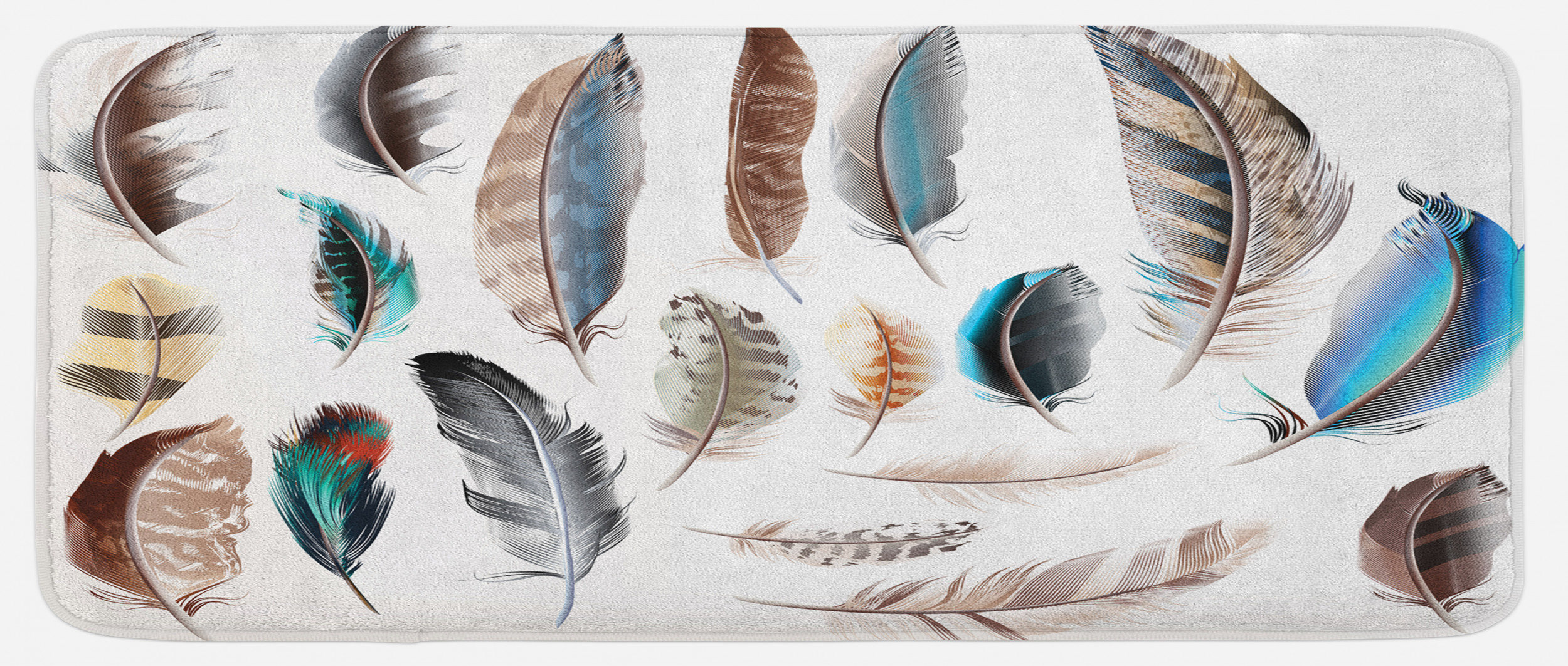 East Urban Home Feathers Kitchen Mat | Wayfair