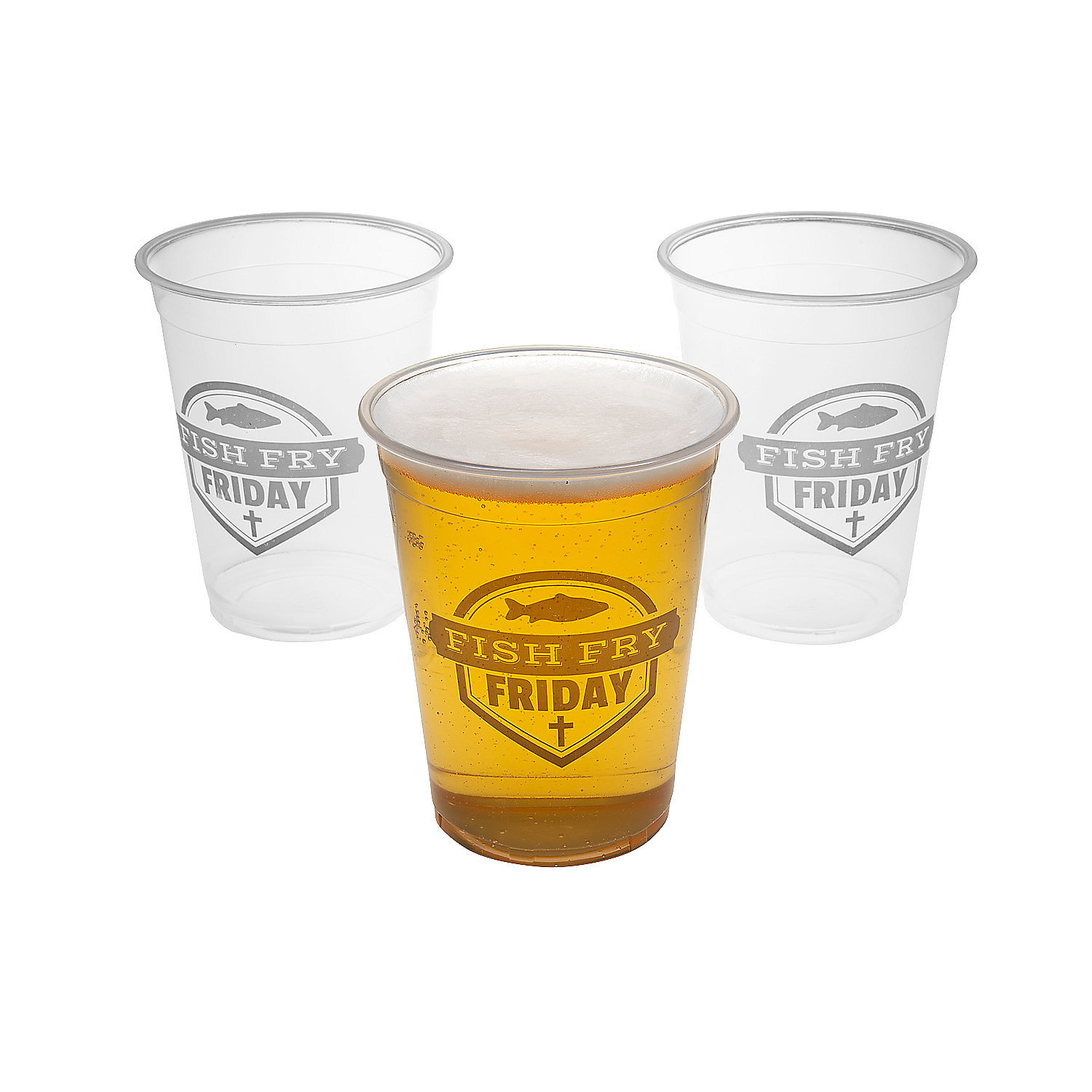 The Holiday Aisle® Jonesburg Fish Fry Plastic Cups - Party Supplies ...