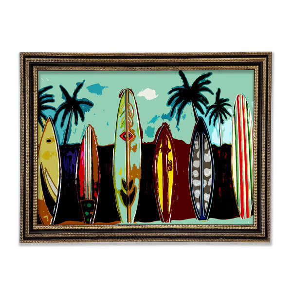 Bay Isle Home Surfboard Paradise - Single Picture Frame Print | Wayfair ...