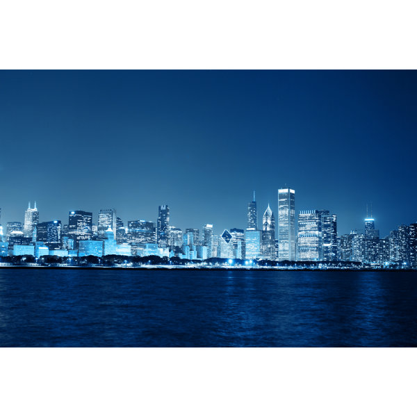 17 Stories Cantura Chicago Night Skyline by Maksymowicz - Wrapped ...