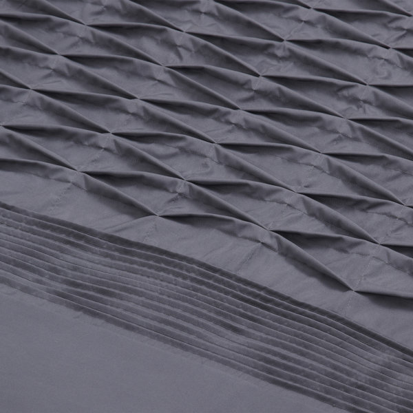 Superior Arabella Gray Microfiber Modern & Contemporary Comforter Set ...