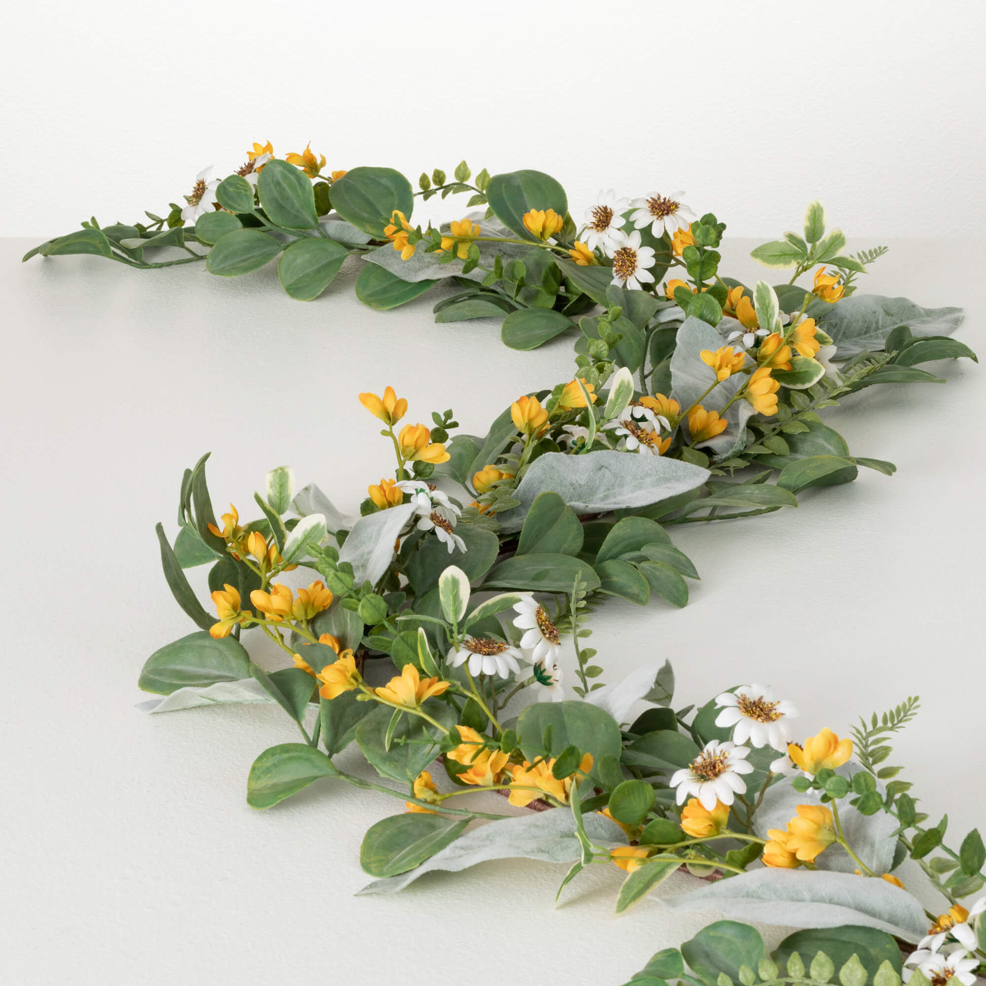 Primrue Ricka Artificial 72" Daisy Marigold Blooms Garland | Wayfair