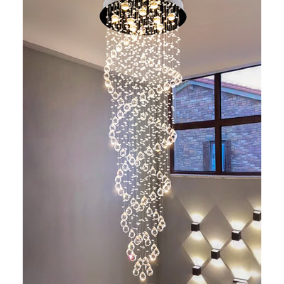 Everly Quinn Drumard 12 - Light Dimmable Tiered Chandelier & Reviews ...