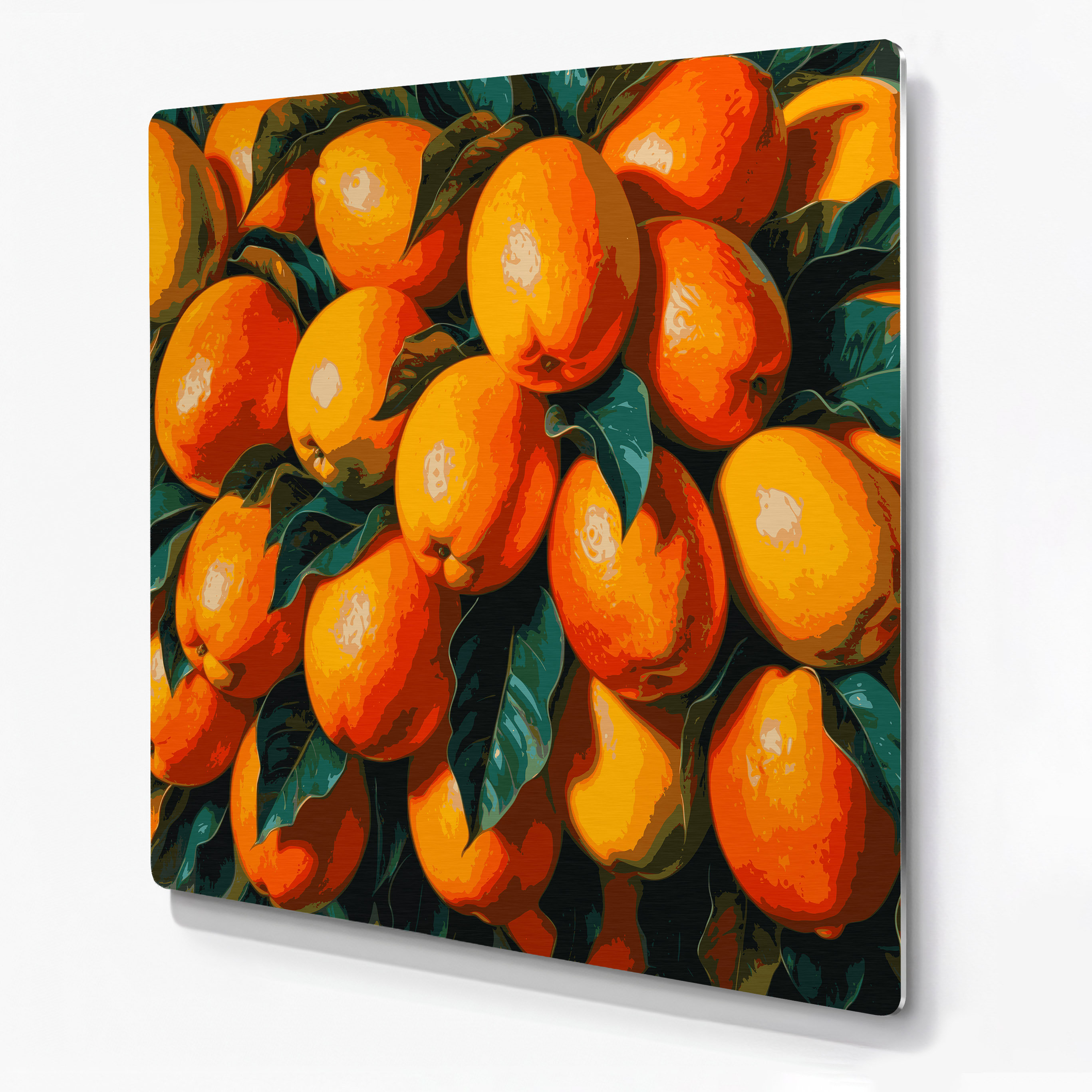 Hokku Designs Fruit Mango Alphonso Green Metal Wall Art | Wayfair