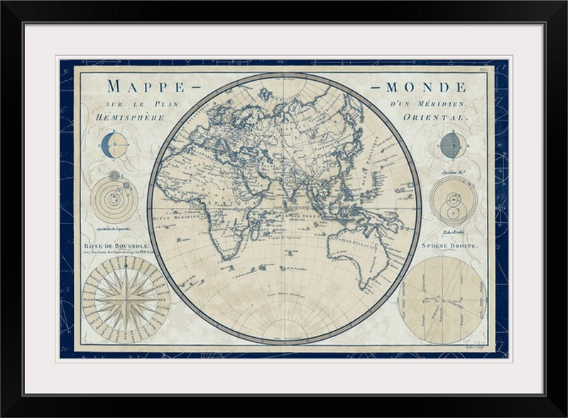 Breakwater Bay Plan de Meridien Blue Border by Sue Schlabach - Graphic ...