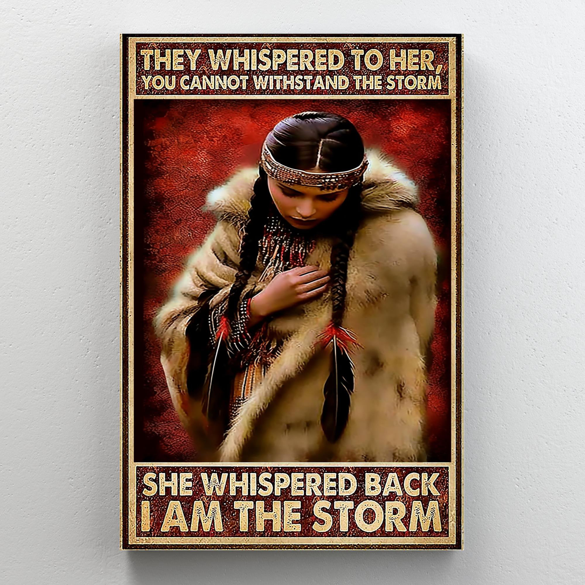 Trinx Native Girl I Am The Storm - 1 Piece Rectangle Graphic Art Print ...