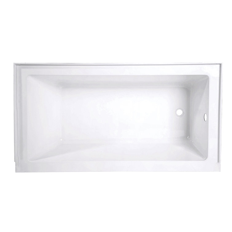 Kingston Brass Aqua Eden 60-Inch Acrylic Rectangular Drop-In Tub | Wayfair