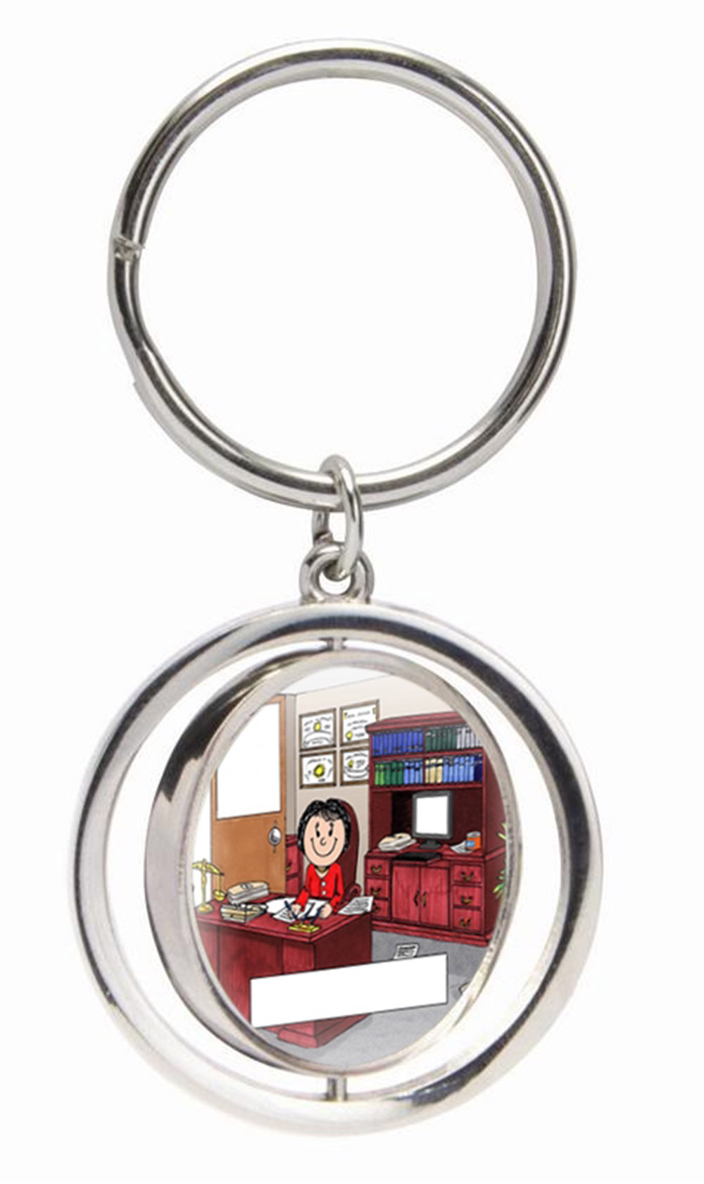Printed Perfection Personalized Lawyer - Female Small Spinning Key ...