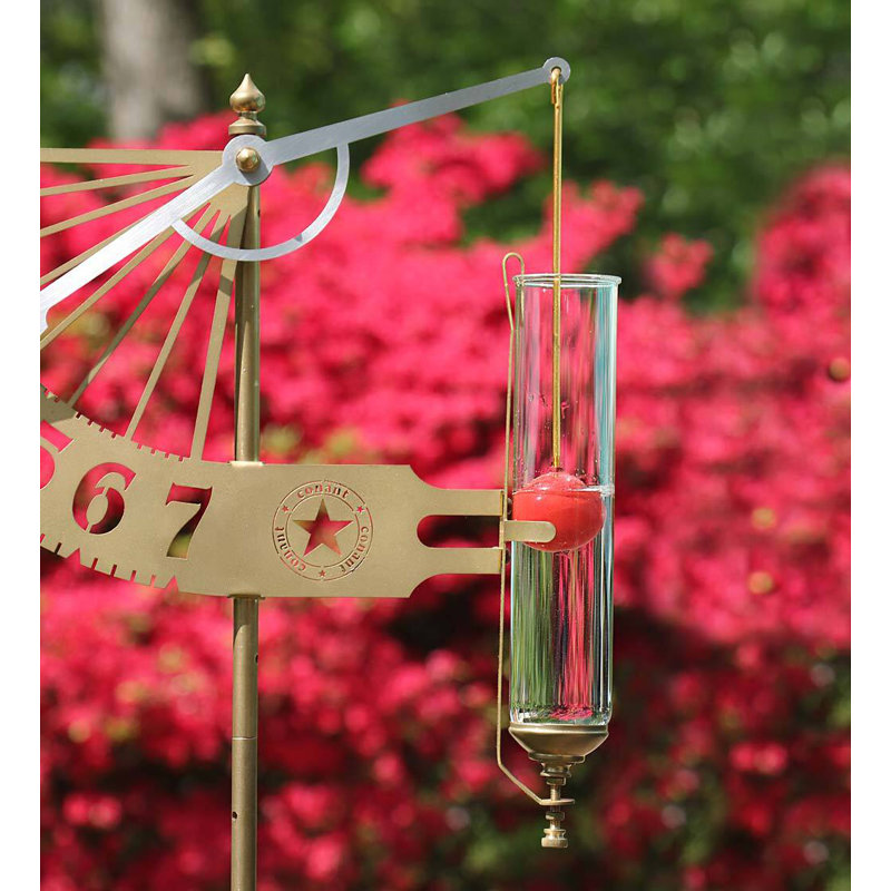 Wind & Weather Jeffersonian Float and Lever Style Metal Rain Gauge ...