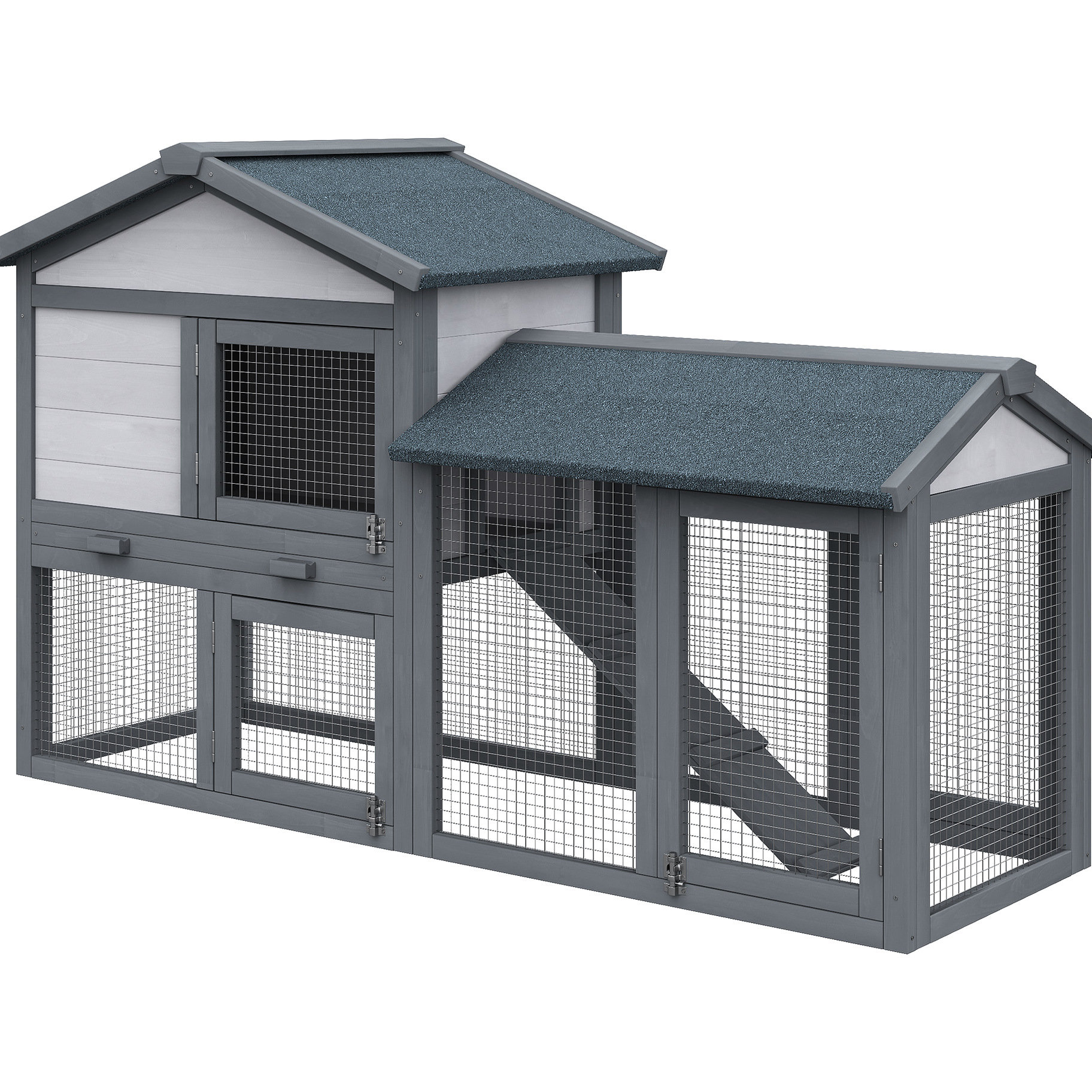 Tucker Murphy Pet™ 58" Rabbit Enclosure, Wood. Dark Gray, Build ...